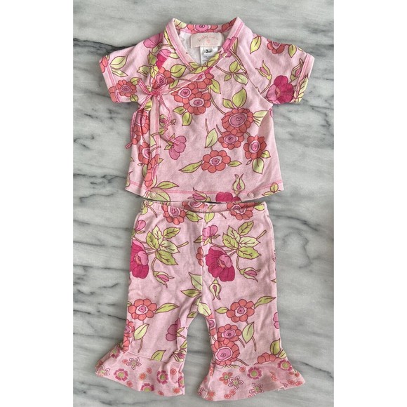 Baby Lulu | Matching Sets | Baby Lulu Girl Pink Floral Cotton Kimono ...